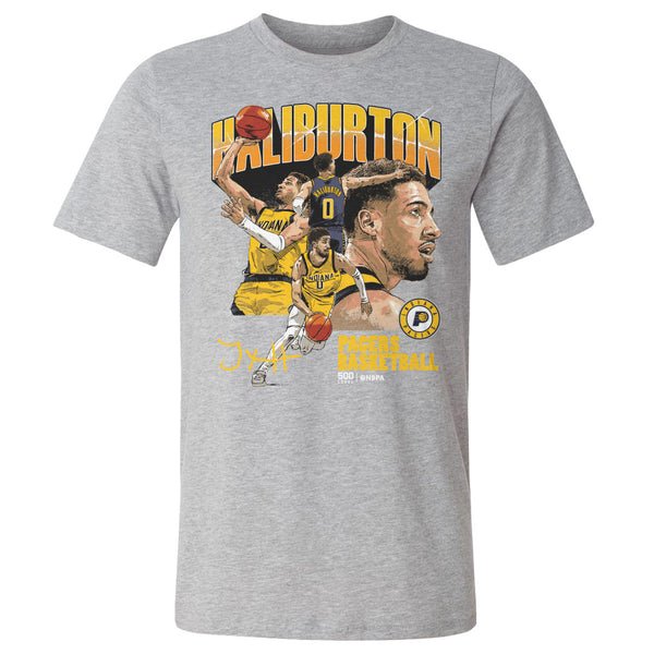 Tyrese Haliburton Shirt | Indiana NBA & NBPA & Image Men's Cotton T ...