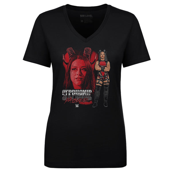 Stephanie Vaquer Women's V-Neck | Women Superstars WWE Women's V-Neck T ...