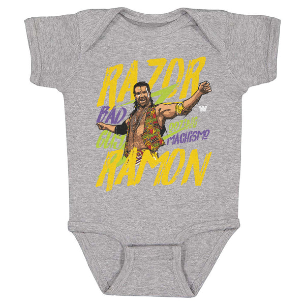 Razor Ramon Baby Clothes | Legends WWE Kids Baby Onesie | 500 Level ...