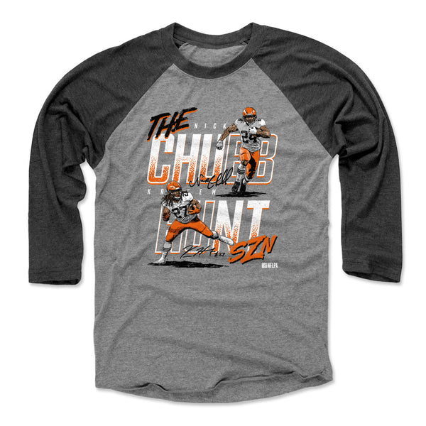 Nick Chubb Baseball Tee Shirt | Cleveland Football Men's Baseball T ...