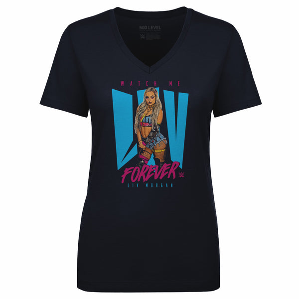 Liv Morgan Women's V-Neck | Women Superstars WWE Women's V-Neck T-Shirt ...